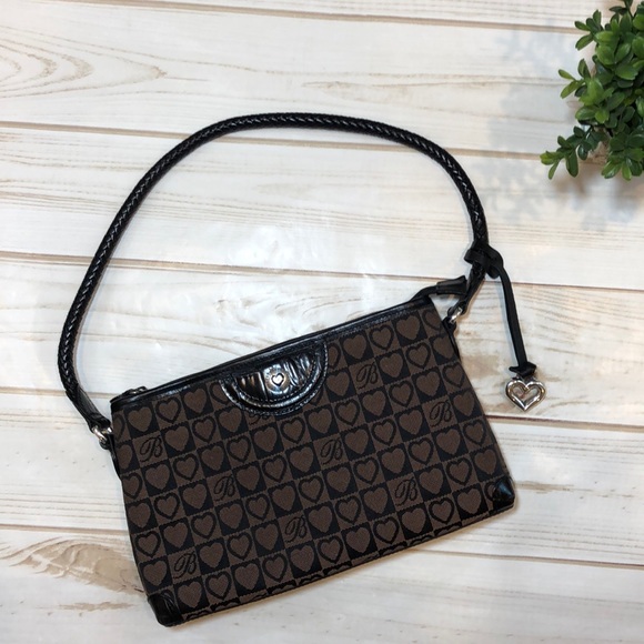 Brighton | Bags | Brighton Black And Brown Signature And Heart Bag ...